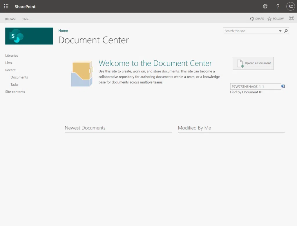 SharePoint Team Site vs Document Center (Obsolete?)