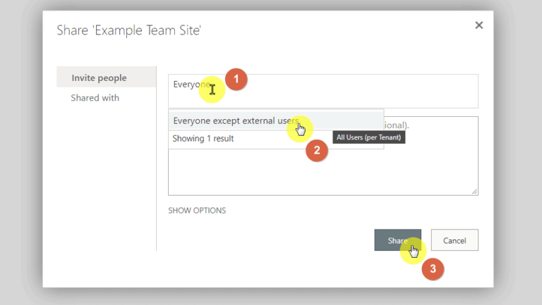 Everyone Except External Users: Employee SharePoint Access