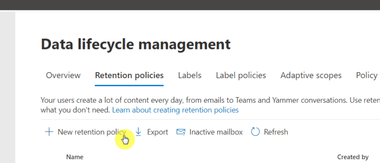 Admin Guide: How to Create a SharePoint Retention Policy