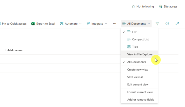 How to Enable View in File Explorer in SharePoint Online